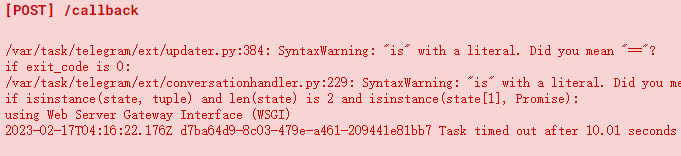 程序出问题了?请修正 · Issue #1 · pyfbsdk59/Flask-ChatGPT-TelegramBot-Vercel · GitHub 程序出问题了?请修正 · Issue #1 · pyfbsdk59/Flask-ChatGPT-TelegramBot-Vercel · GitHub