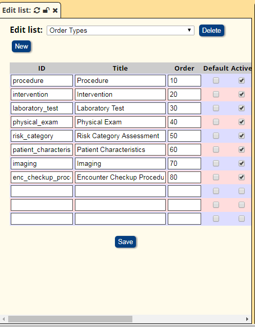 Changes to the procedure order form. Currently it is just a lab order ...