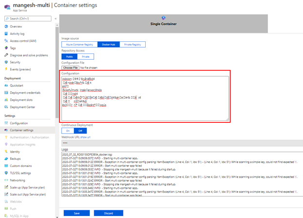 Webapp Multi Container Quickstart Is Broken From Cli · Issue 14208 · Azureazure Cli · Github 