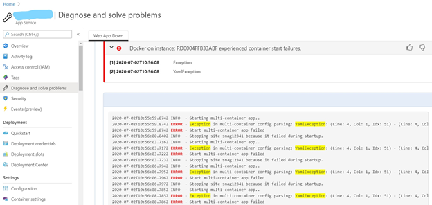 Webapp Multi Container Quickstart Is Broken From Cli · Issue 14208 · Azureazure Cli · Github 