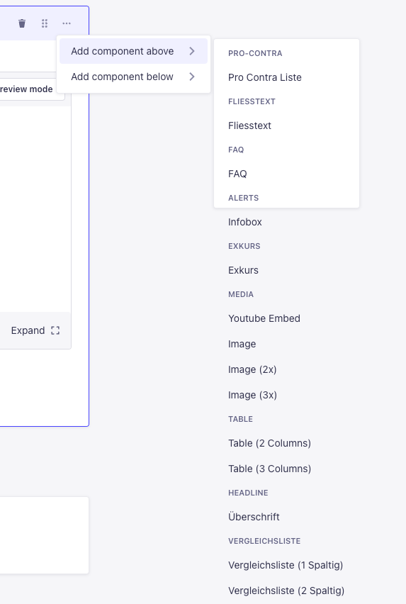 DynamicZone: Add component above/below list overflows container · Issue #1142 · strapi/design ...