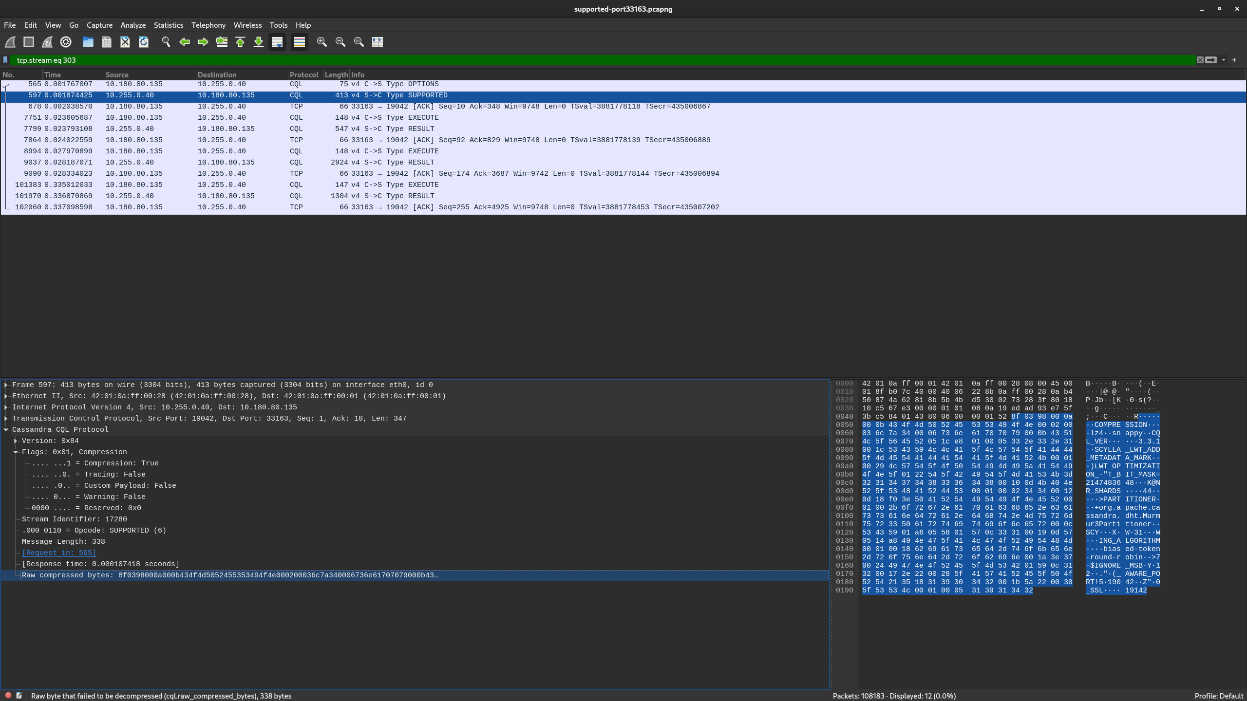 Scylla 'SUPPORTED' opcode frame data is not compressed - but the compression flag is set · Issue ...