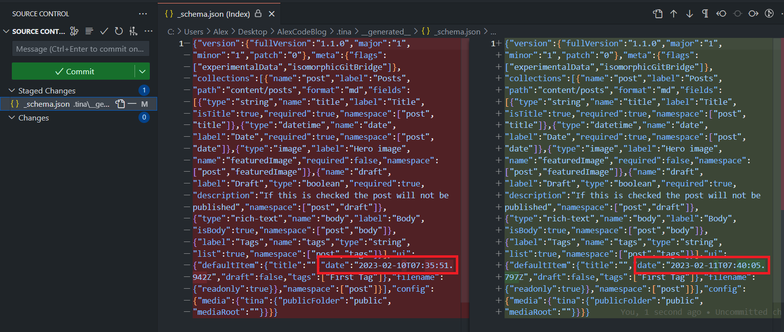 Every Time I Launch Tina It Generates New Files In Git History · Issue 3602 · Tinacms Tinacms