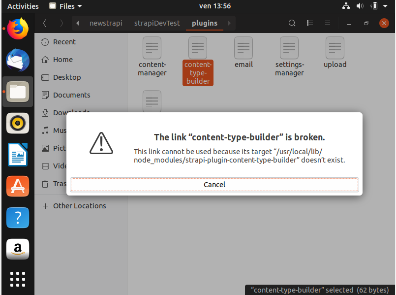 Symlink broken on Ubuntu · Issue #2710 · strapi/strapi · GitHub