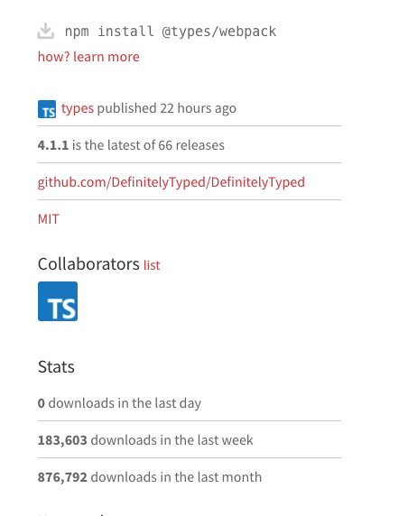 Cannot install @types/webpack · Issue #24347 · DefinitelyTyped/DefinitelyTyped · GitHub