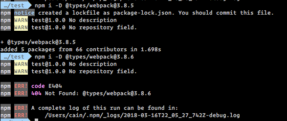 Cannot install @types/webpack · Issue #24347 · DefinitelyTyped/DefinitelyTyped · GitHub