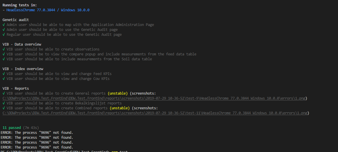 The Process Not Found Errors At The End Of My Test · Issue 4081 · Devexpress Testcafe · Github