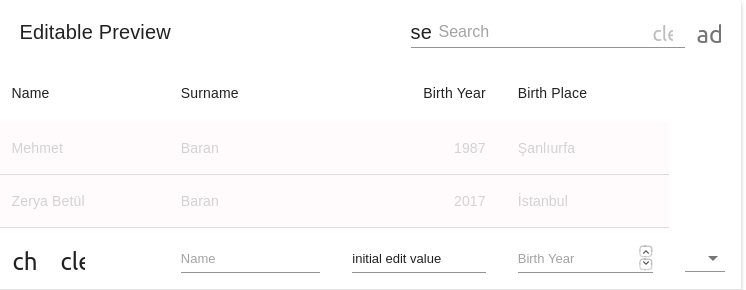 onRowAdd with no onRowDelete or onRowUpdate has no Actions column but shifts everything to the ...