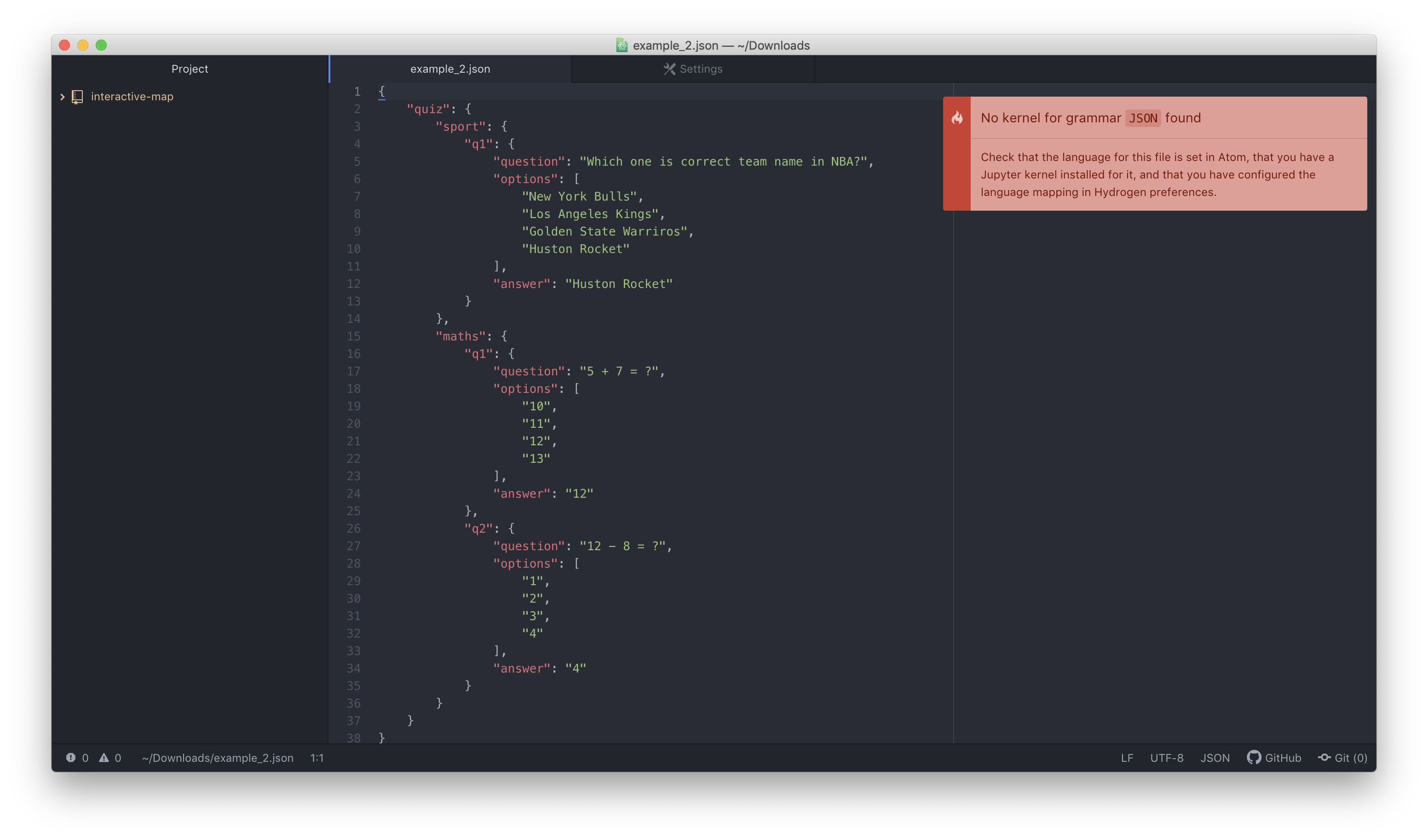 No kernel for grammar JSON found · Issue #1704 · nteract/hydrogen · GitHub