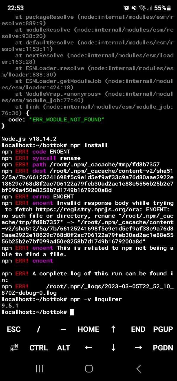npm installs a version of inquirer that does not exist 9.5.1 · Issue ...