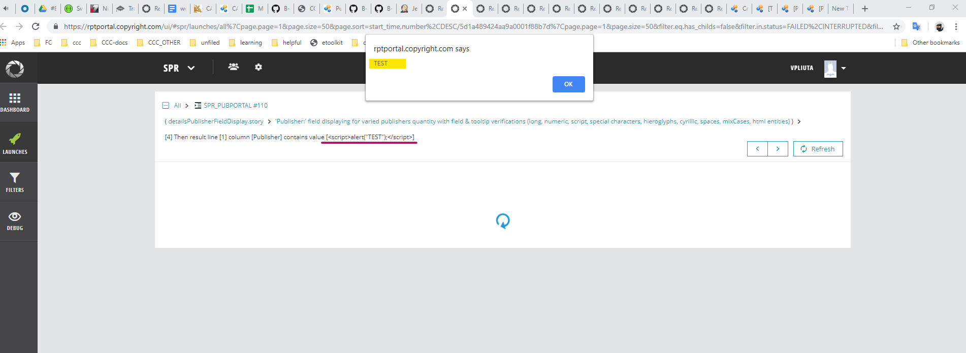 Report portal: There is no escaping in the field with current step details · Issue #656 ...