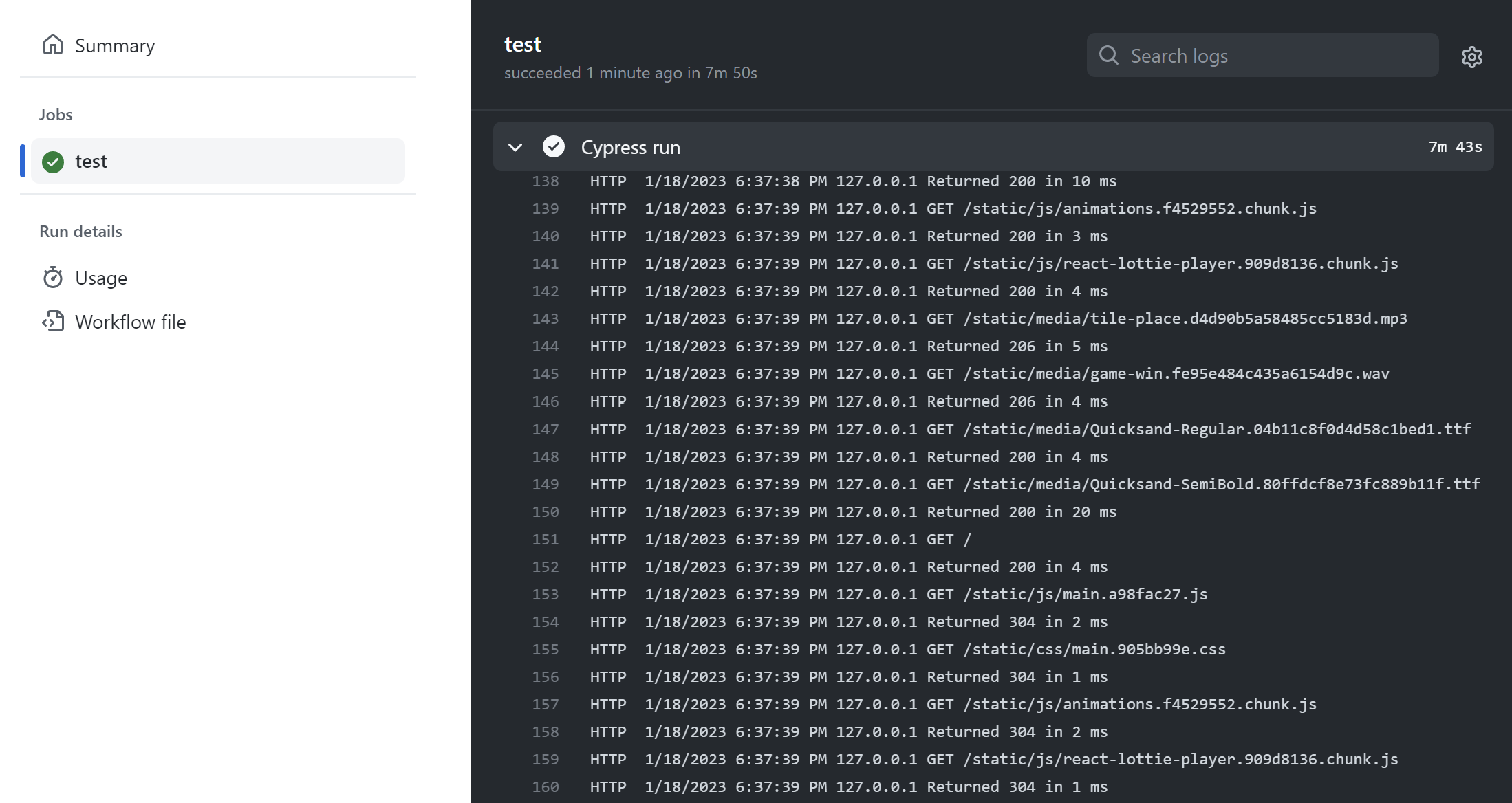 Excessive HTTP request logging · Issue #729 · cypress-io/github-action · GitHub