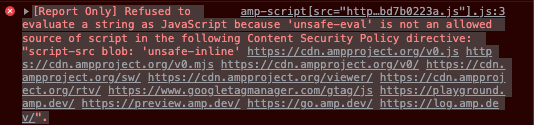 Csp Errors When Loading Page Experience · Issue 6317 · Ampproject Amp Dev · Github