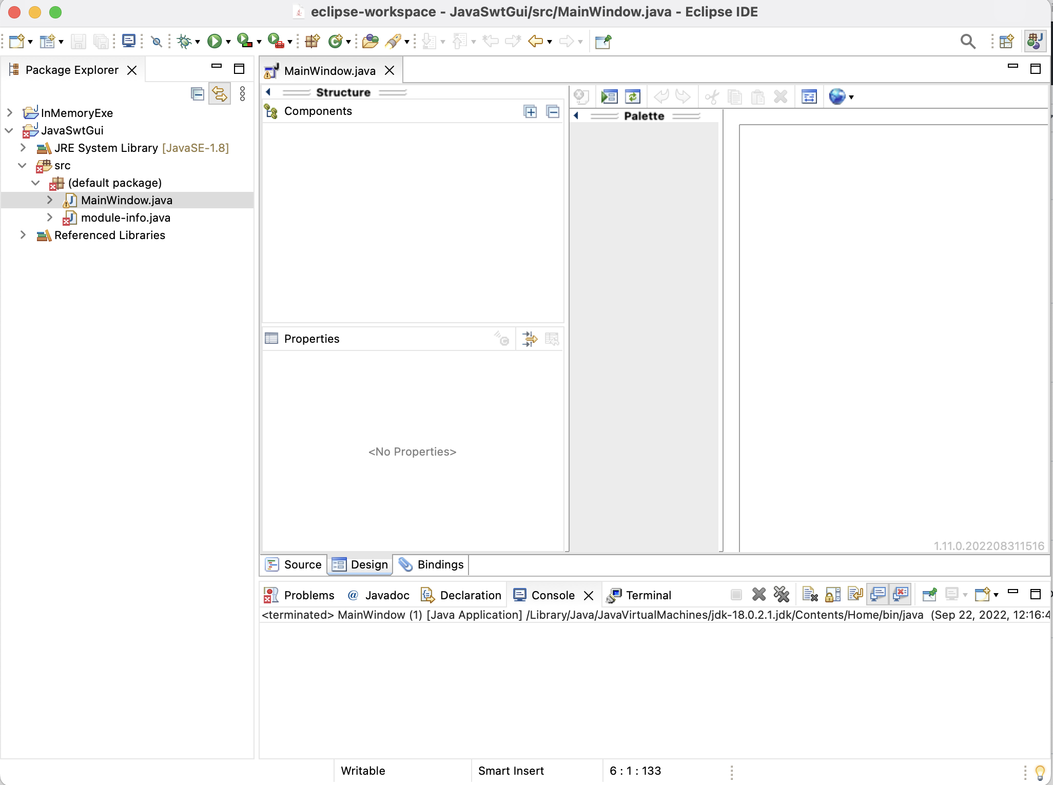 Design Panel has no elements in it Mac OS Java se 18 and java se 1.8 · Issue #321 · eclipse ...