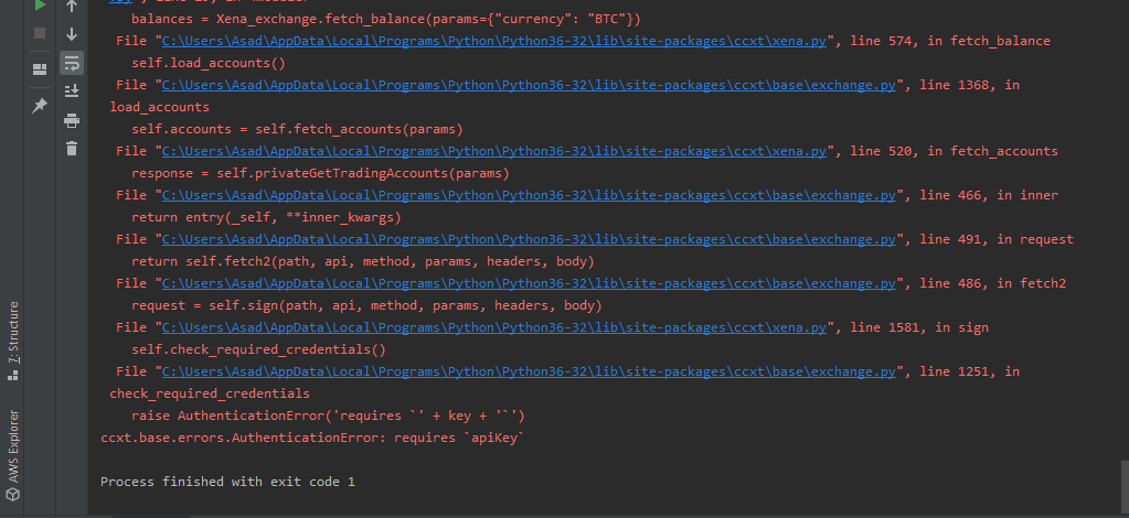 Revised Issue Xena requires `apiKey`even with correct API keys ? · Issue #8543 · ccxt/ccxt · GitHub