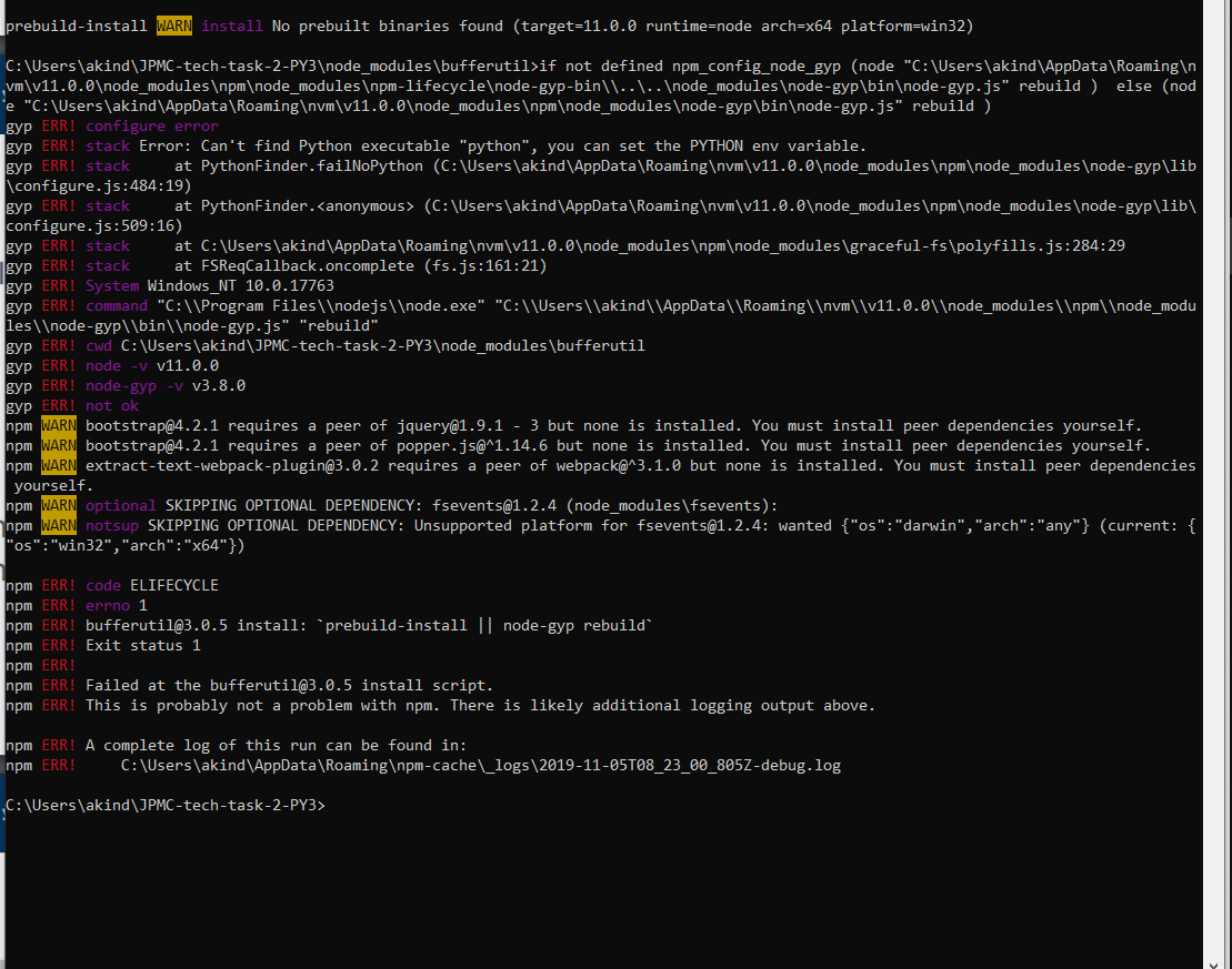Failed To Complile · Issue #3 · insidesherpa/JPMC-tech-task-2-PY3 · GitHub