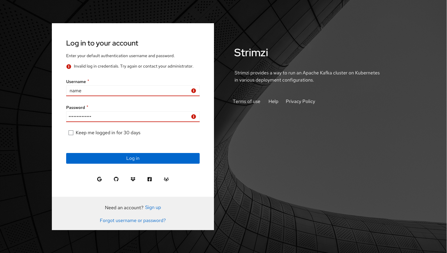 Login UX · Issue #86 · strimzi/strimzi-ui · GitHub