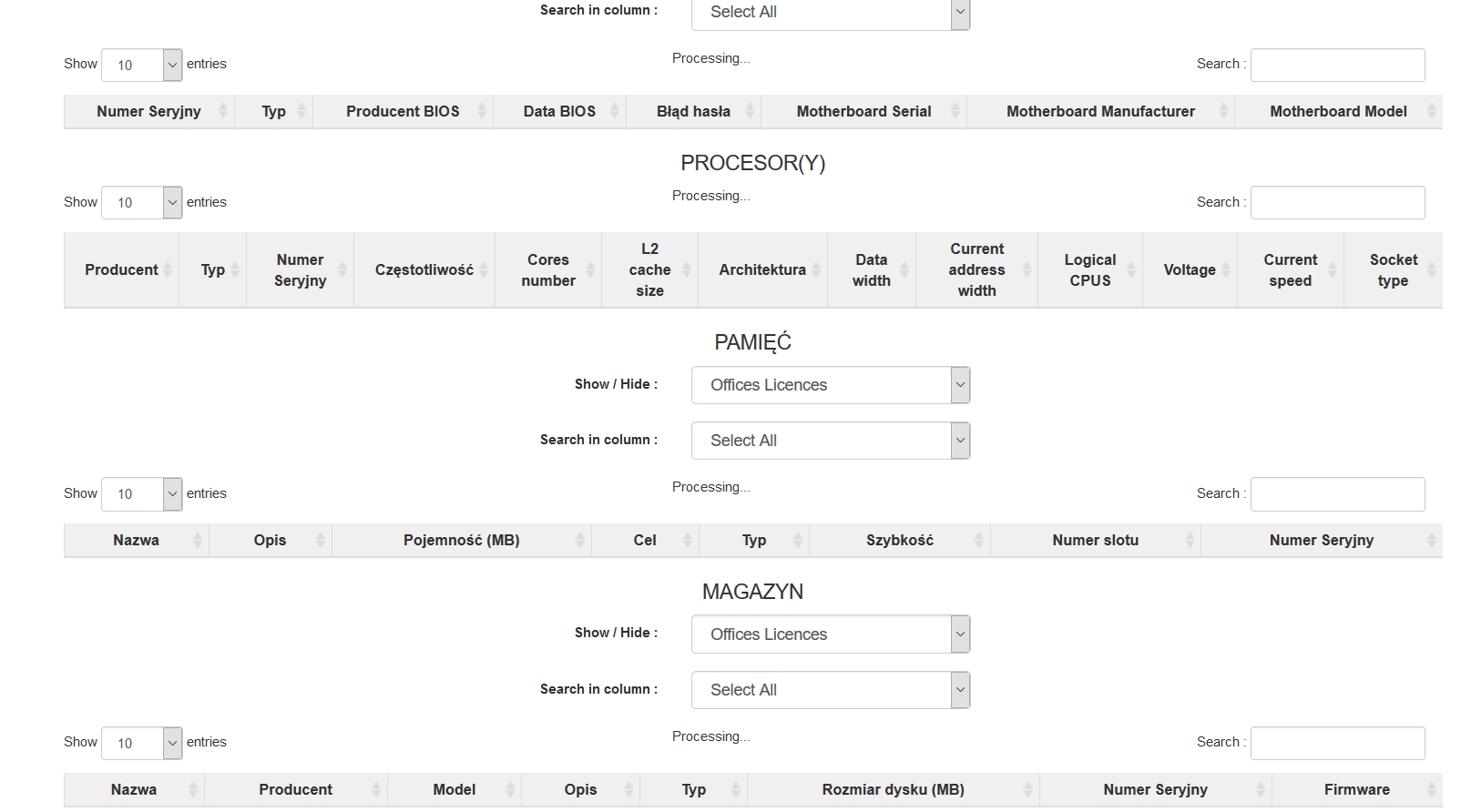 Empty Table Hardware Network Device · Issue 737 · Ocsinventory Ngocsinventory Ocsreports