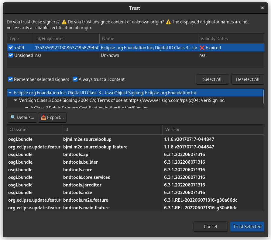 Eclipse Installer: x509 certificate expired · Issue #1396 · openhab/openhab-distro · GitHub