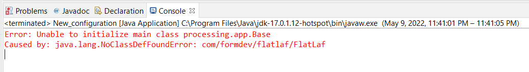 NoClassDefFoundError: com/formdev/flatlaf/FlatLaf · Issue #485 · benfry/processing4 · GitHub