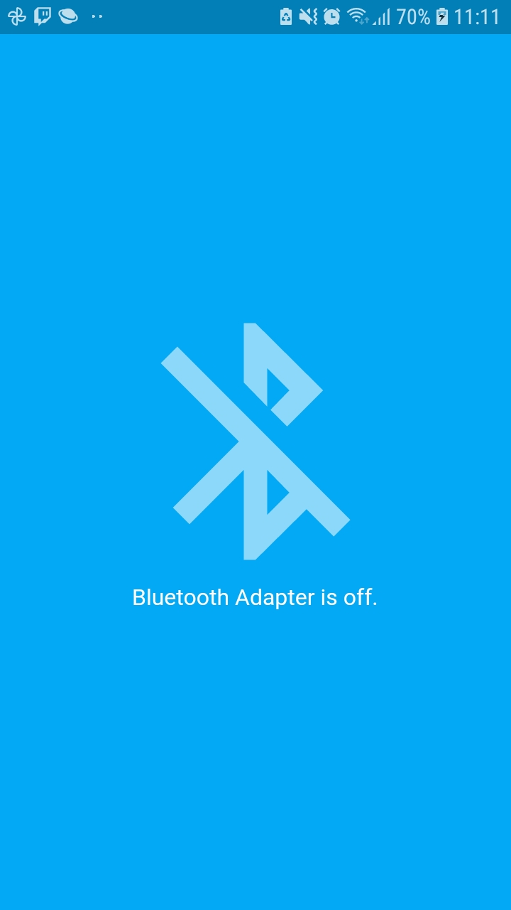 launching app without Bluetooth crashes scan function · Issue #52 · treehouses/flutter-ble ...
