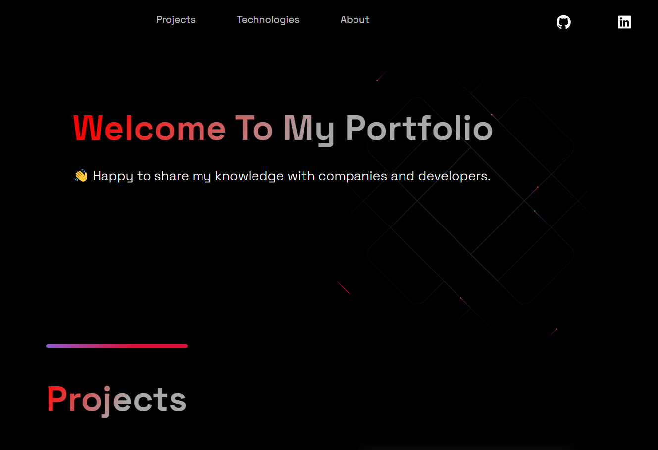 GitHub - Josue-Rosario/Josue-Portfolio: Personal portfolio with animation at the background ...
