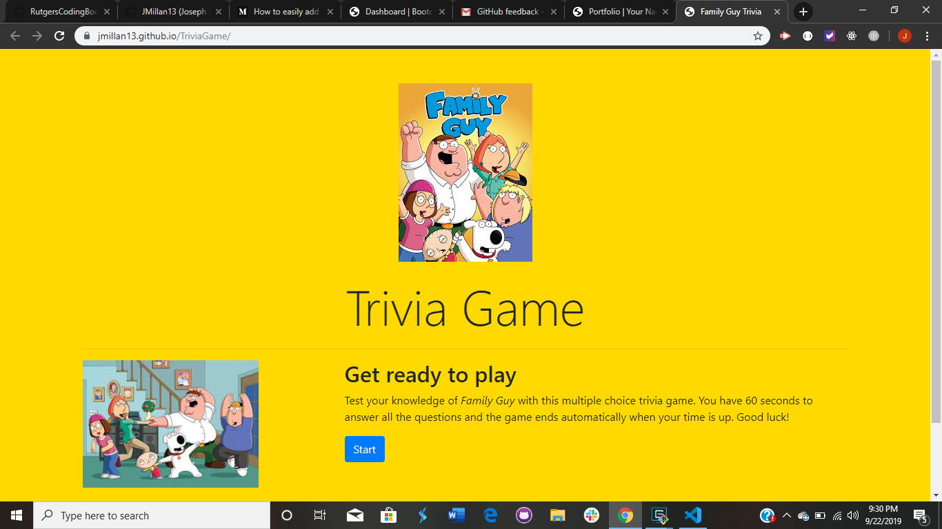GitHub - JMillan13/TriviaGame: HW5