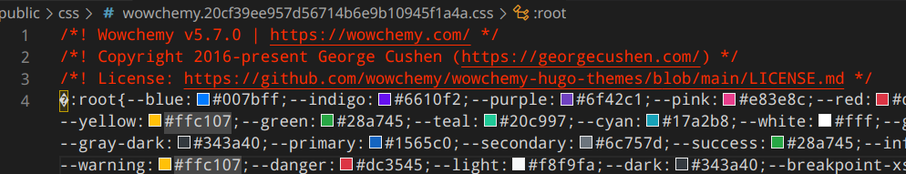 unknown char \ufeff in generated public/css/wowchemy.[random].css · Issue #2979 · HugoBlox/hugo ...