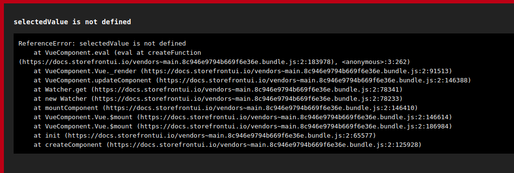 Bug Sfselect Selectedvalue Is Not Defined · Issue 1613 · Vuestorefrontstorefront Ui · Github