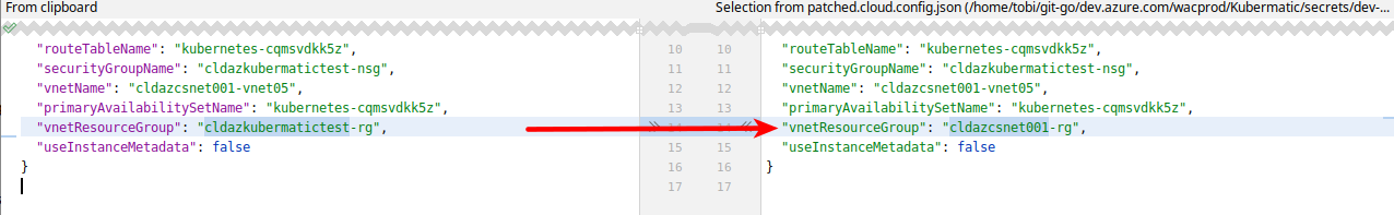 Azure Cloud Config for CCM don't respect VNet Resource Group · Issue #7137 · kubermatic ...