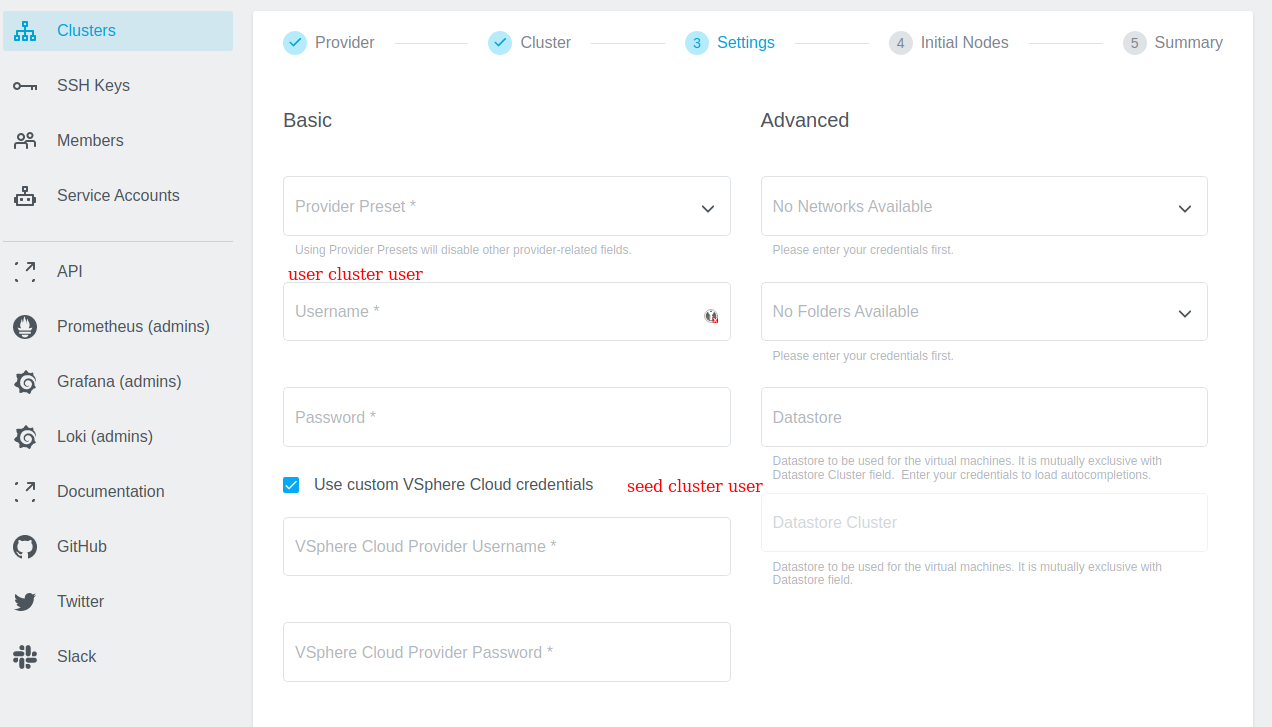 vpshere Docu - Use consistent Naming and explain usage of cloud users · Issue #870 · kubermatic ...