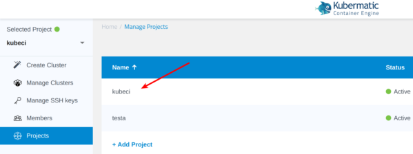 click on project should open manage cluster page · Issue #849 · kubermatic/dashboard · GitHub