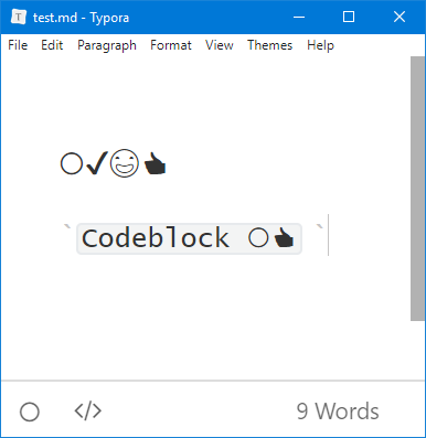 Emojis as UTF-8 characters are rendering differently on startup ...