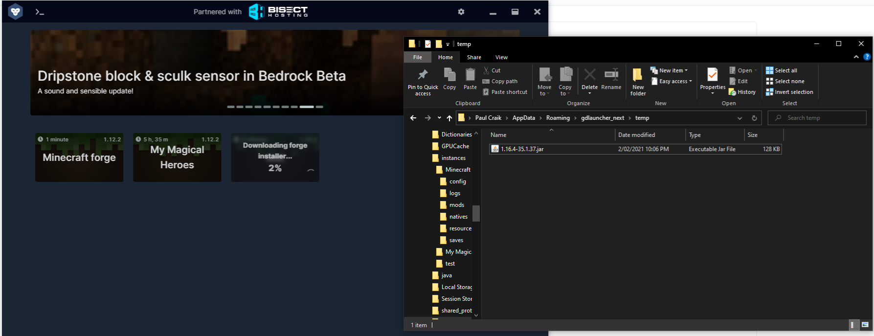 Forge download stuck at 2% · Issue #776 · gorilla-devs/GDLauncher · GitHub