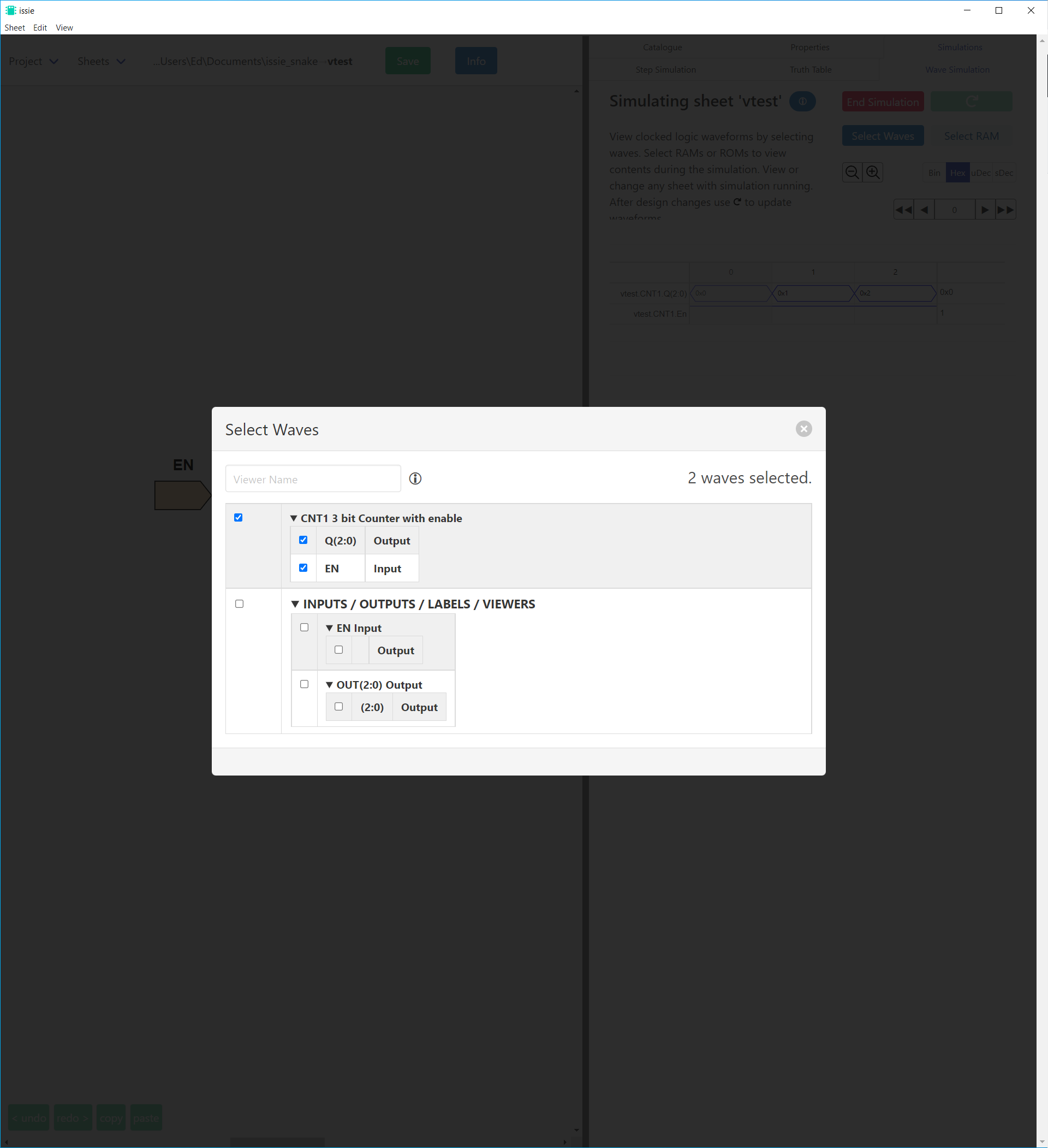 Add 'OK' button to 'Select Waves' Dialogue · Issue #226 · tomcl/issie · GitHub