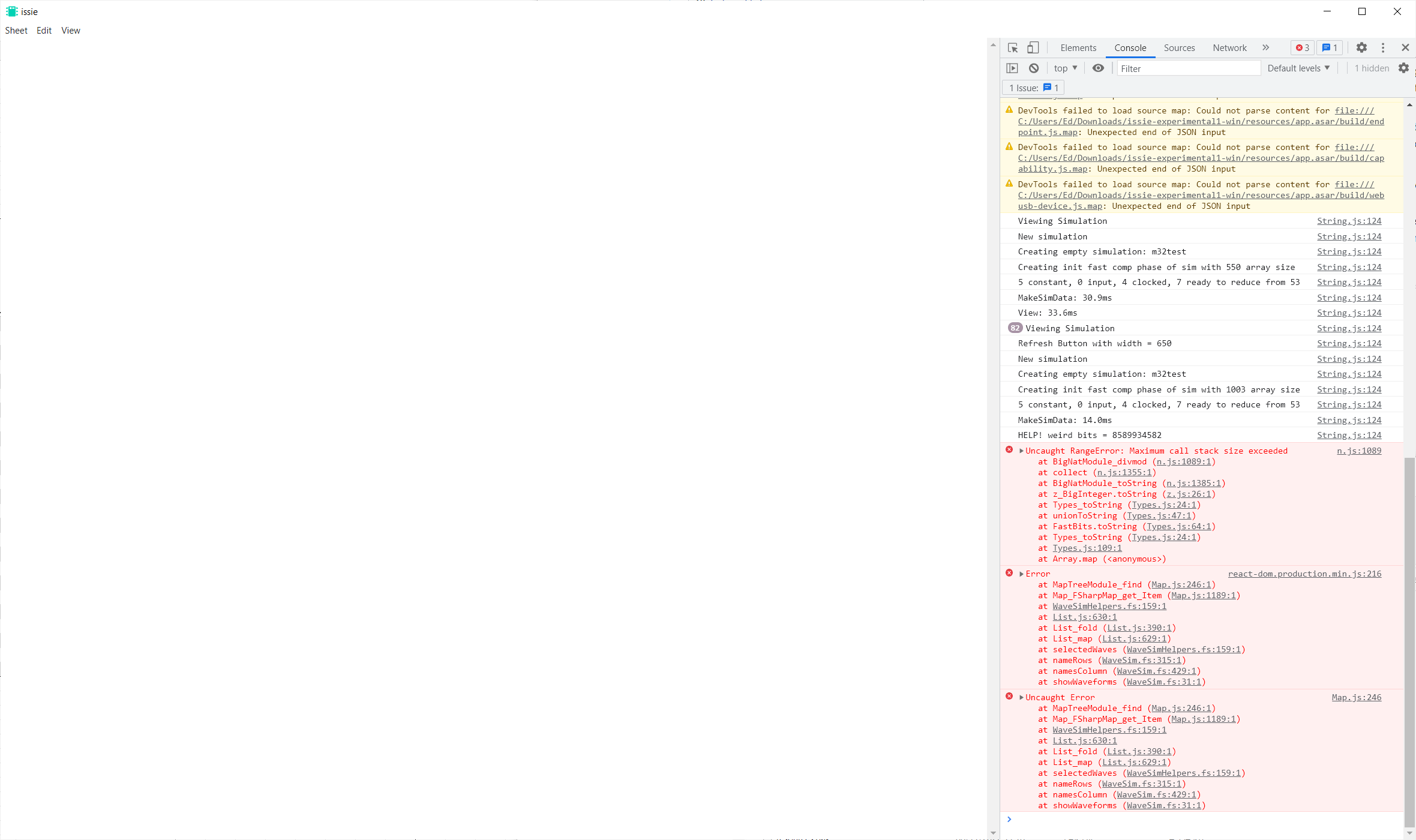 Crash when simulating wide datapaths · Issue #259 · tomcl/issie · GitHub