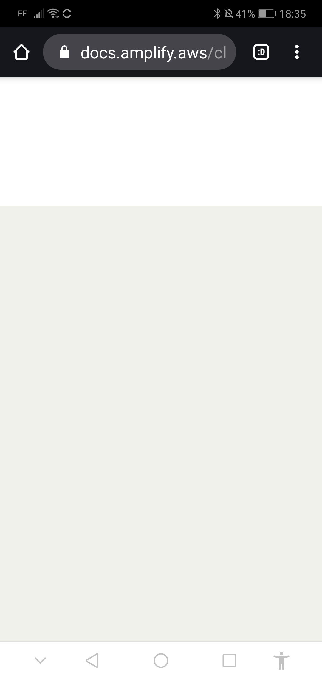 Mobile access to url using fragment renders empty screen · Issue #1664 · aws-amplify/docs · GitHub