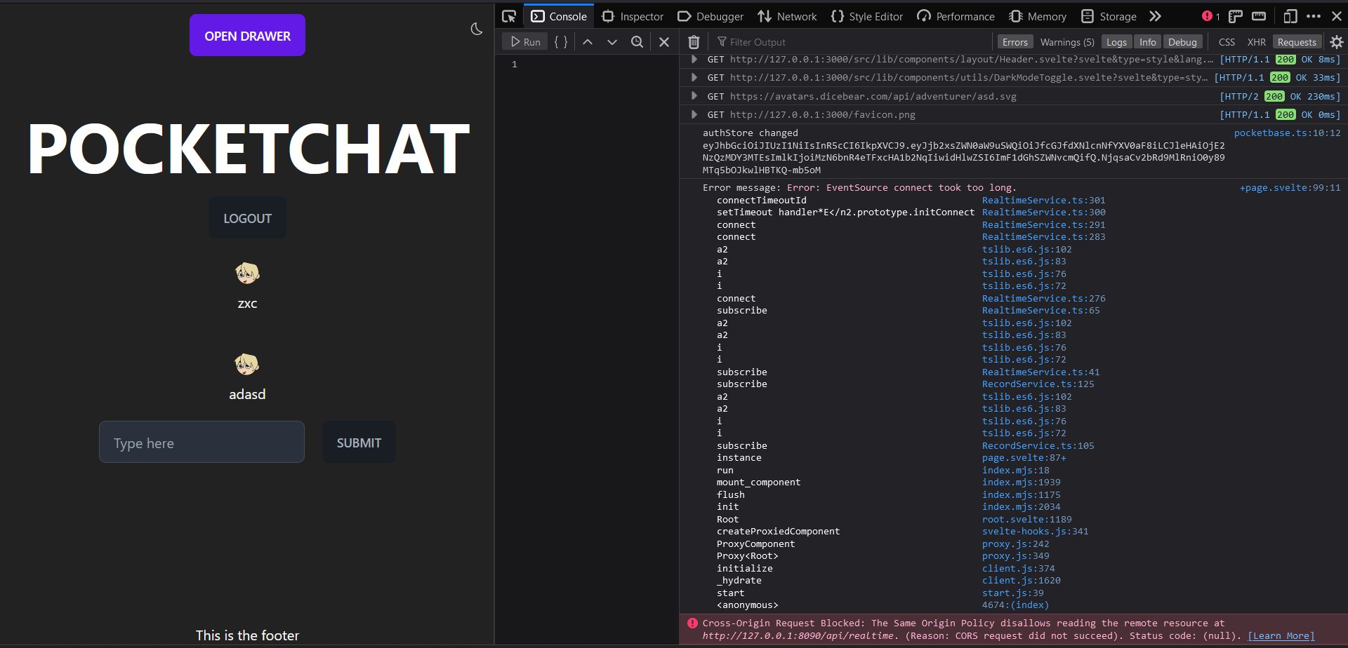 Realtime not working on local · pocketbase pocketbase · Discussion #1515 · GitHub