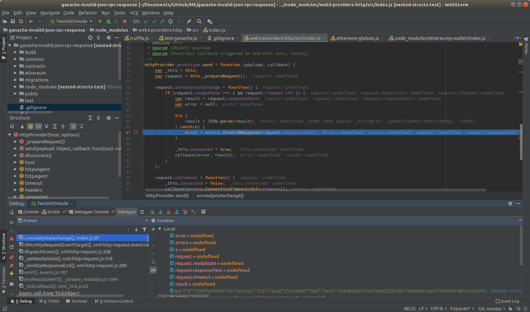 Invalid Json Rpc Error · Issue 1057 · Trufflesuiteganache Ui · Github 