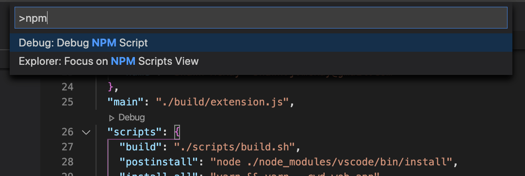 npm keybindings listed but not working · Issue #103799 · microsoft/vscode · GitHub