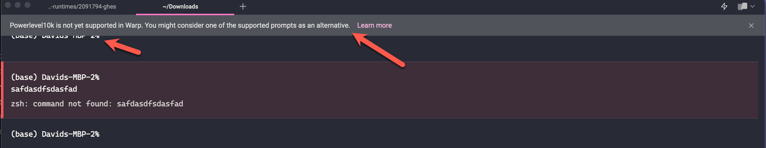 Notification dialog hides top portion of terminal · Issue #3022 · warpdotdev/Warp · GitHub