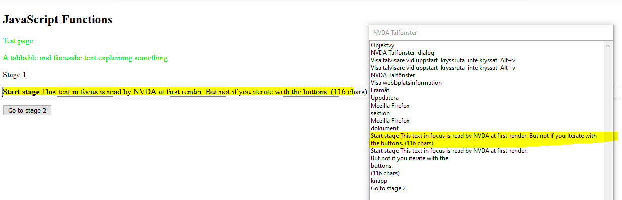 Element in focus is not read when dynamic html is used · Issue #12096 · nvaccess/nvda · GitHub