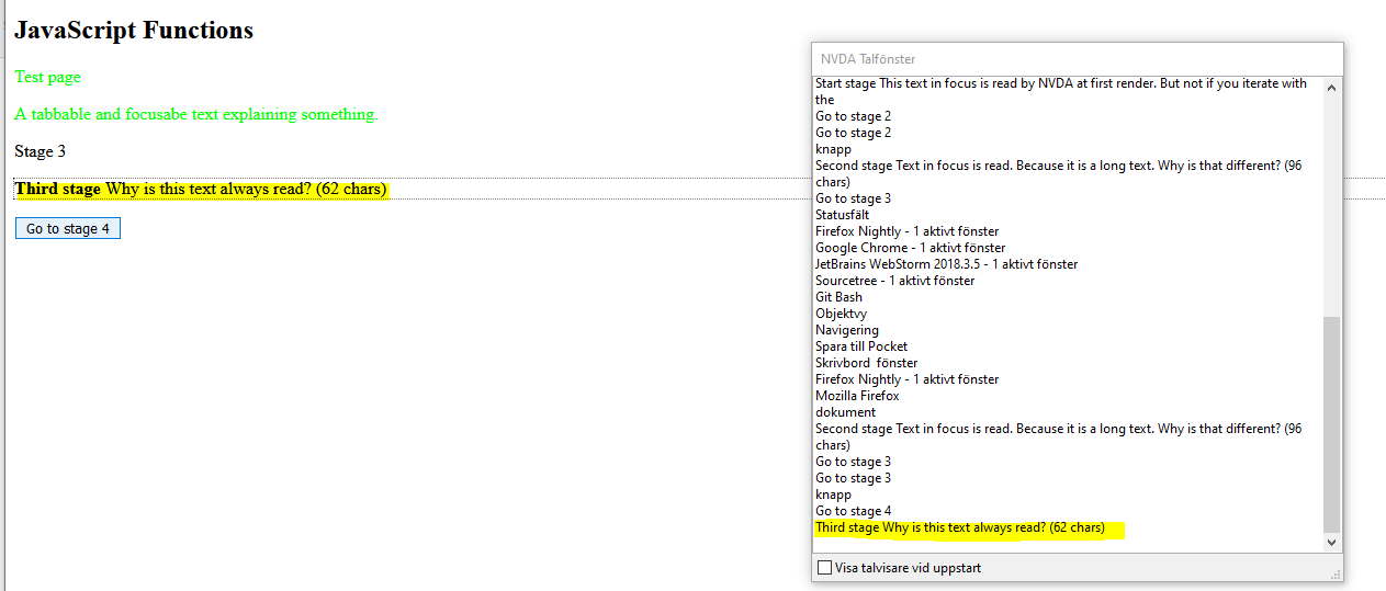 Element in focus is not read when dynamic html is used · Issue #12096 · nvaccess/nvda · GitHub