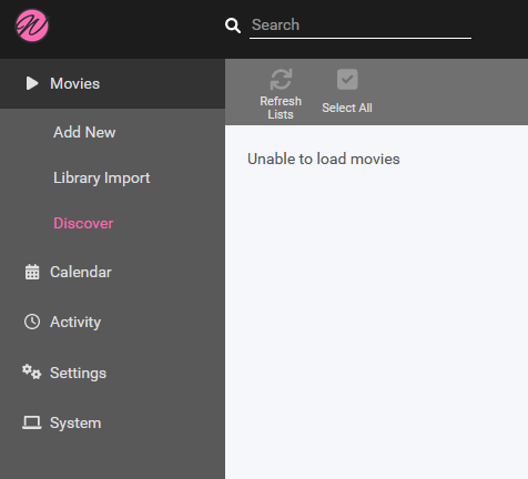 "Discover" option is not working · Issue #13 · Whisparr/Whisparr · GitHub