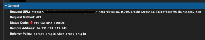 getServerSideProps causing 504 Gateway Time-out on AWS Elastic Beanstalk · vercel next.js ...