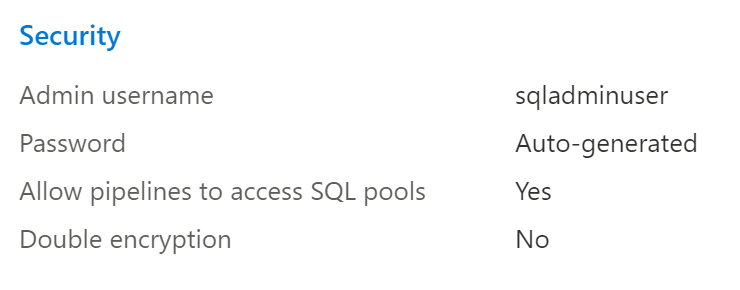Synapse Service Sqluser And Sqlpassword Option From Azure Portal · Issue 68130 · Microsoftdocs