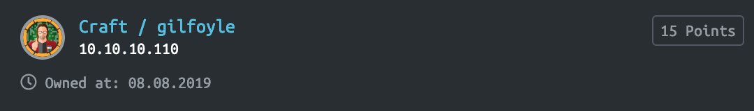 GitHub - tilznit/craft.htb: Write up for the craft machine from hackthebox