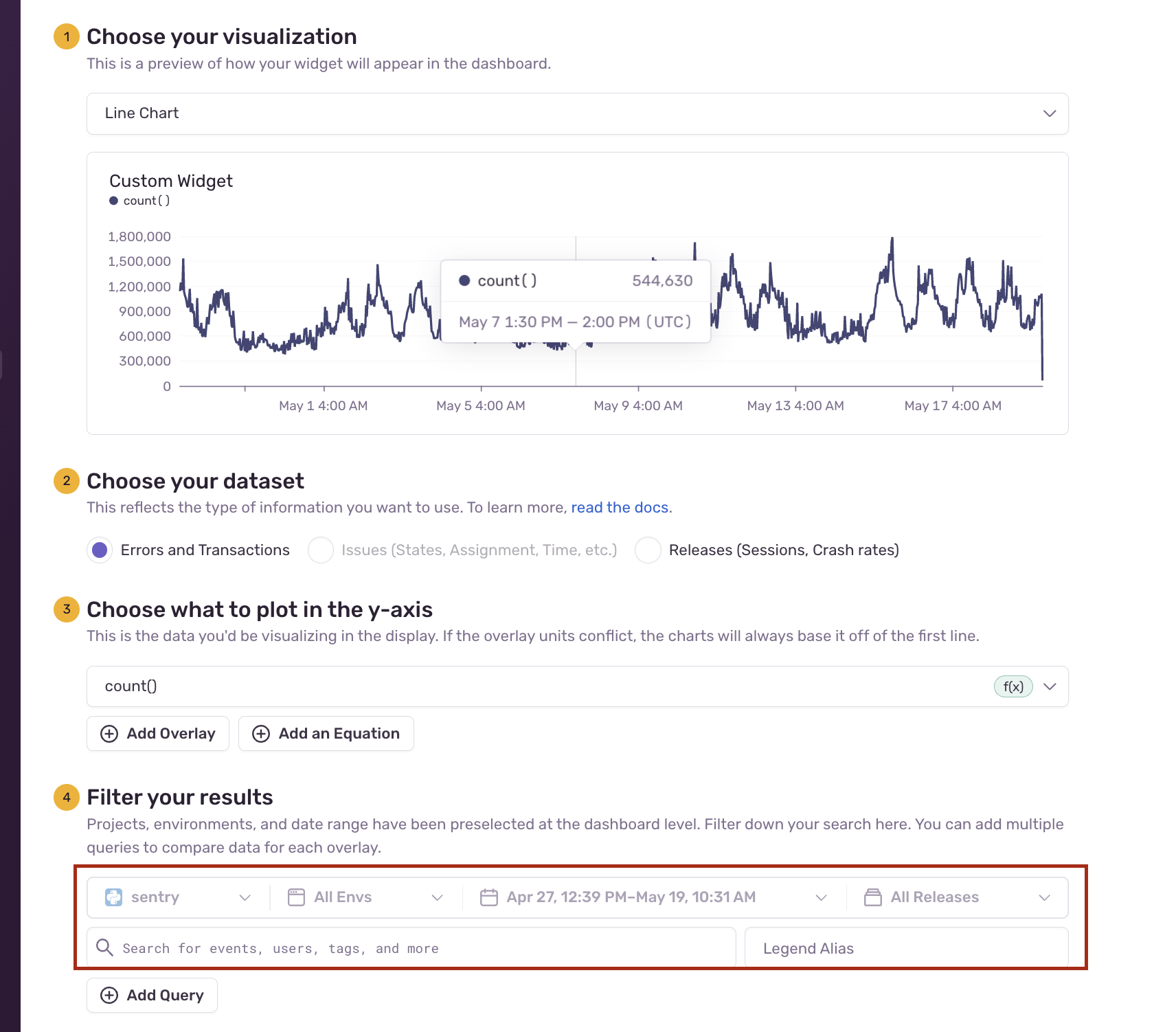 Disabled dashboard-level filters in the widget creator are confusing · Issue #49616 · getsentry ...