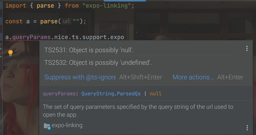 [expo-linking][TS] TS7016: Could not find a declaration file for module 'qs' · Issue #18310 ...