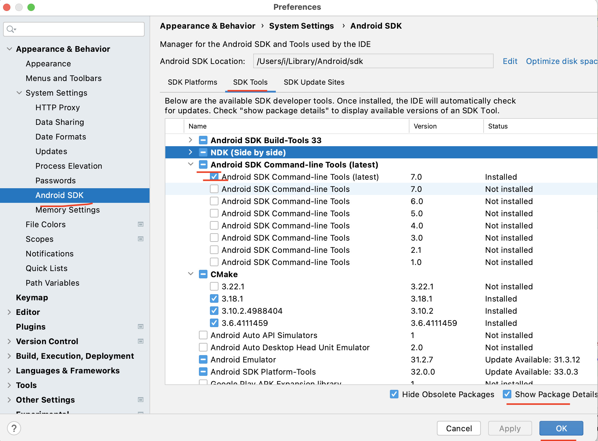 Cannot Run Program Android sdk cmdline tools latest bin sdkmanager Error 2 No Such File Or 